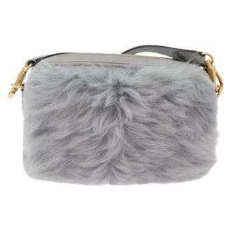 Miu Miu Pre-owned Sac bandouli&egrave;re en fourrure - Femme - Pre-owned - Gris - Taille: ONE Size