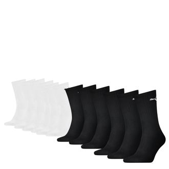Puma Crew Socken Unisex (12er-Pack), Kleidung, Schwarz, 43-46