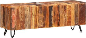 vidaXL Vidaxl - Meuble TV bois massif recycl&eacute; 110x30x40 cm - Style vintage - Dessus robuste pour objets d&eacute;coratifs - Couleurs uniques