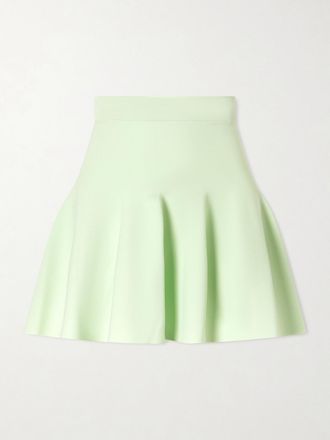 Stella McCartney Mini-jupe En Mailles Stretch - Vert