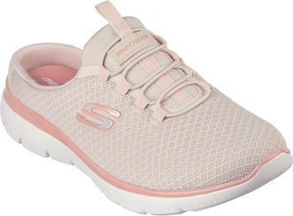 Skechers Sabot SKECHERS SUMMITS SWIFT STEP, Damen, Gr. 36, orange (beige, apricot), Textil, Schuhe Sabot, Sommerschuh, Schlappen, Schlupfschuh in veganer Verar