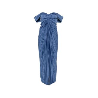 Cult Gaia Rivoli Pliss&eacute; Off-Shoulder Kleid - - Dresses - Damen - Blau - XS