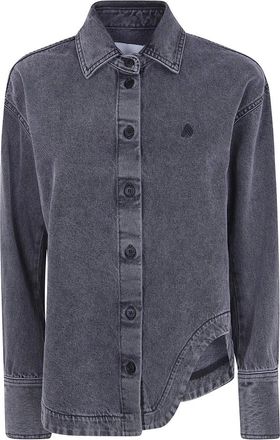 The Attico Femme, Blouses et Chemises, Noir, Taille: 34 FR Denim Chemises