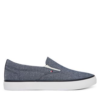 Tommy Hilfiger Sneakers aus Stoff Tommy Hilfiger Harlem Core Ii Slip On Chambray FM0FM05819 Blau