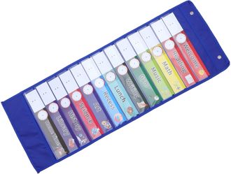 Valiclud Fächer Kalender Aufbewahrungstasche aus Transparentem Oxfordstoff Langlebiger Hängender Planer Organizer mit Mehreren Taschen für Klassenzimmer Büro Z