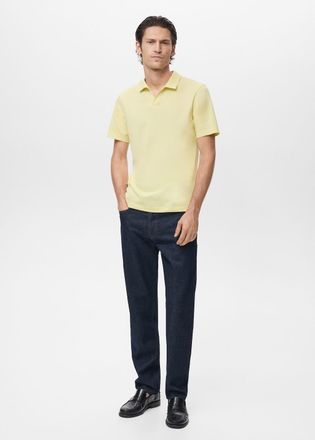 Mango Polohemd aus Baumwollpikee neongelb - Herren - XXL - MANGO MAN