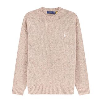 Polo Ralph Lauren Pull col rond c&ocirc;tel&eacute; - Homme - Pulls - Beige - Taille: L