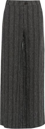 Inwear Schwarze Streifen Leinenhose - - Trousers - Damen - Schwarzk - M