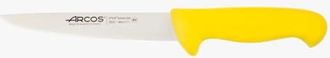 Arcos Fleischermesser aus Edelstahl mit Schmaler Klinge 18 cm - Professionelles Messer mit Ergonomischem Griff aus Polyoxymethylen - Gelb, Serie 2900
