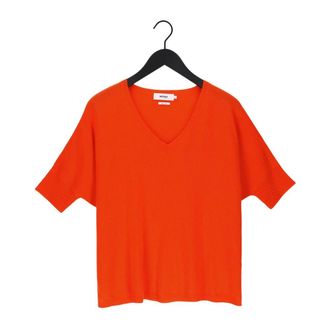 Notshy Aimee V-Ausschnitt Strick - - Knitwear - Damen - Orange - S/M