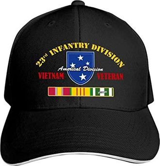 Generic Pare-Soleil Casquette 23E Division DInfanterie, V&eacute;t&eacute;ran du Vietnam, Division Americal Unisexe Casquettes De Golf Casual Visiere pour Sports Hip Hop Ra