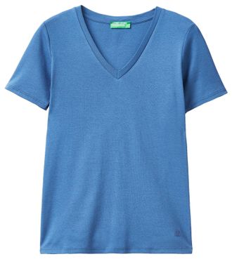 Benetton Damen 3ga2e4230 T-Shirt, Avio 217, XS
