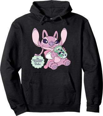 Disney Lilo & Stitch Angel My Emotional Support Boba Tea Pullover Hoodie