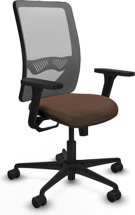 Piqueras y Crespo Stuhl mit R&uuml;ckenlehne und Armlehnen Zulema, h&ouml;henverstellbare Lendenwirbelst&uuml;tze, ausgestattet mit 3 Positionen und Schneideschaum, mit Rollen von 65 