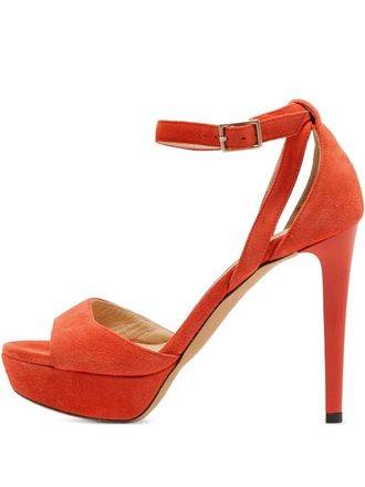 Jimmy Choo London sandales en daim 120 mm - Orange