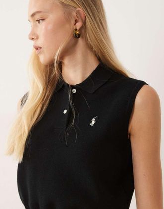 Polo Ralph Lauren Strickpullover in Schwarz mit Markenlogo