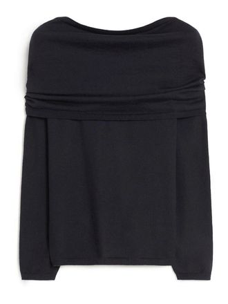 Max Mara Rundhalspullover - Blau