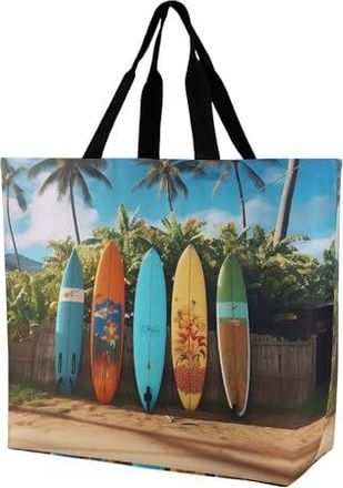 Generic Planche De Surf Sac Fourre Tout D&eacute;contract&eacute; Tote Bag Pliable Sac A Main Femme Pour Voyage Travail Shopping