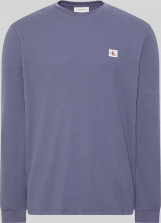 Calvin Klein Jeans Regular Fit Langarmshirt aus Baumwoll-Mix