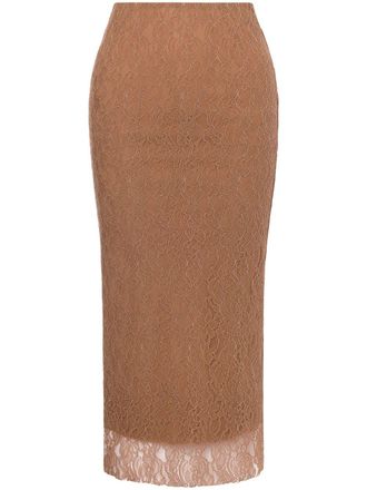 Philosophy di Lorenzo Serafini jupe mi-longue à design superposé - Marron