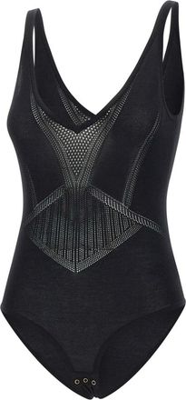 Elisabetta Franchi Femme, Maillots de bain, Noir, Taille: 40 FR Openwork Knit Bodysuit