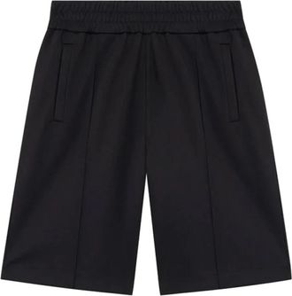 Palm Angels Homme, Shorts, Noir, Taille: L B Curved Logo Track Shorts