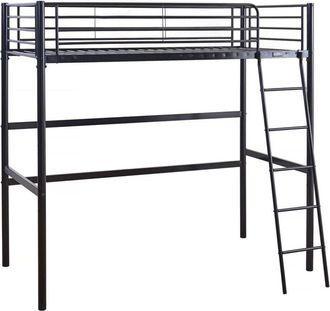 Habitat et Jardin Lit mezzanine en métal Alora - 90 x 190 cm - Noir