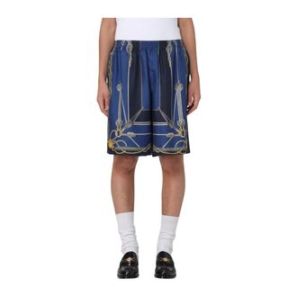 Versace Seiden-Navy-Shorts - - Shorts - Herren - Blau - M