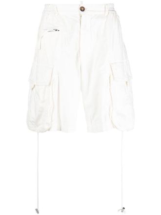 Dsquared2 bermuda &agrave; poches cargo - Blanc