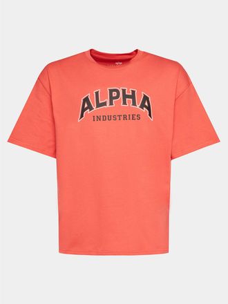 Alpha Industries Alpha Industries T-Shirt College 146501 Rot Relaxed Fit