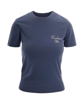 Carhartt Work in Progress Graphic-Embroidered Organic Cotton T-Shirt - Blue