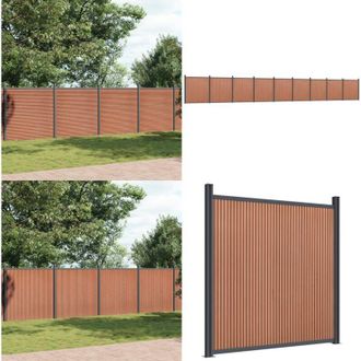 vidaXL Zaunelement Braun 1564x186 cm WPC - Sichtschutzzaun - WPC-Zaun