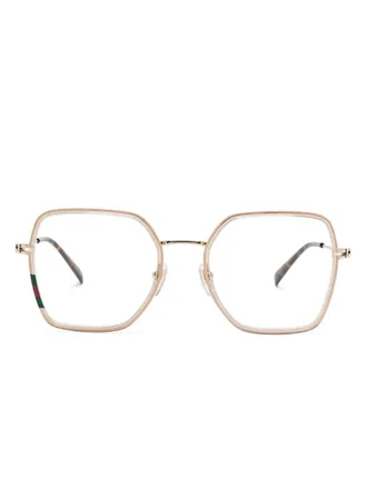 Gucci lunettes de vue à monture carrée - Or