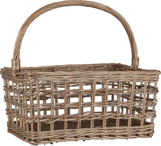 Ib Laursen Ib Laursen Korb mit Henkel offenes Geflecht
