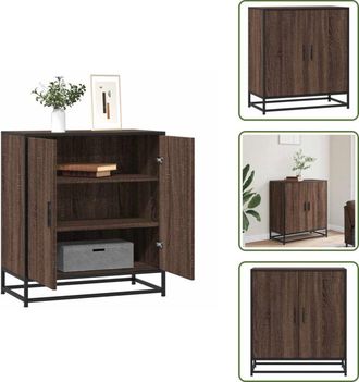 vidaXL Sideboard Braun Eichen-Optik 68x35x76 cm Holzwerkstoff & Metall - Sideboard - Sideboards - Anrichte - Regal