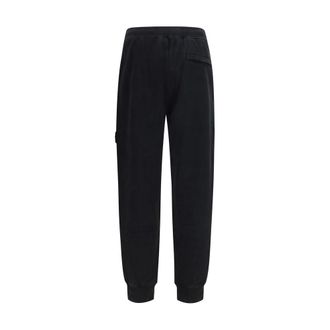 Stone Island Logo-Patch Cotton Joggers - Black