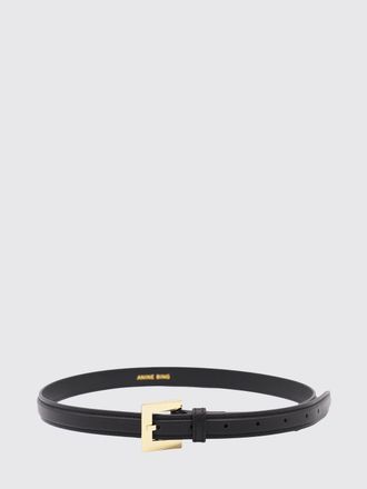 Anine Bing Ceinture classique en cuir de vache v&eacute;ritable avec boucle en m&eacute;tal