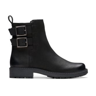 Clarks Premium Orinoco2 Bay Damen-Stiefel, modisches Leder, Schwarz, Gr&ouml;&szlig;e 38, Schwarzes Leder, 38.5 EU