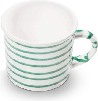 Gmundner Keramik Kaffeehäferl, Volumen: 240 ml, Grüngeflammt, handgemachte Keramik aus Österreich