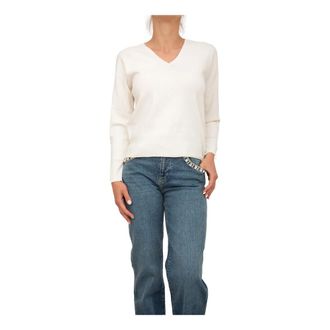 Nenette Femme, Pulls, Blanc, Taille: 42 FR Pull col V ivoire