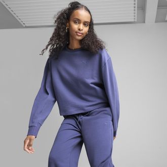 Puma Sweat ras du cou d&eacute;contract&eacute; HER Femme, V&ecirc;tements, Bleu, XL