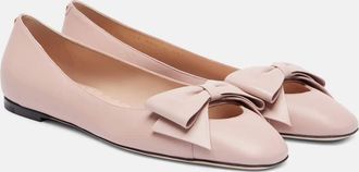Valentino Garavani Ballerines Bowow en cuir