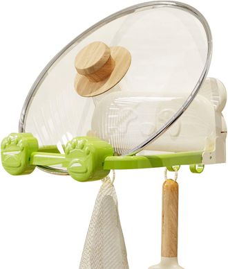 Generico Organizer f&uuml;r Schrankt&uuml;r | Pfannenaufh&auml;nger - mit Haken und Topfhalter | f&uuml;r K&uuml;che, Bad, Restaurant, Bauernhaus, Handtuch, B&uuml;rste und L&ouml;ffel