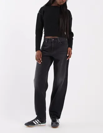 Levi's jean ample fusel&eacute; d&eacute;lav&eacute; noir