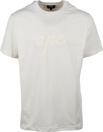 A.P.C. A.p.c., Homme, Tops, Blanc, Taille: S T-shirt Standard Item