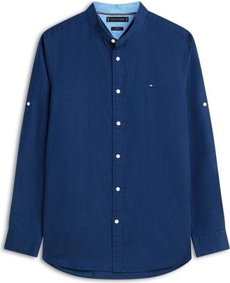 Tommy Hilfiger Herren Hemd aus Leinen-Baumwoll-Mix