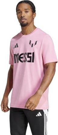 adidas Messi Nom & Numéro Graphique T-shirt pour homme Nom et numéro Graphique T-shirt Messi, Rose (Easy Pink), L