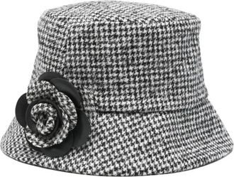 Ermanno Scervino chapeau &agrave; motif pied-de-poule - Gris