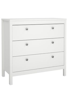 MID.YOU Mid.you Kommode, Wei&szlig;, Metall, 3 Schublade(n) Schubladen, 82.3x79.7x38.4 cm, Wohnzimmer, Kommoden & Sideboards, Kommoden