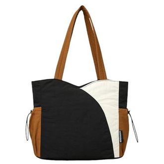 Generic Kexpery Sac &agrave; Main Bandouli&egrave;re Femme Grand Capacit&eacute; Mode Sacoche Nylon Contrast&eacute; Shopping Travail Soir&eacute;e